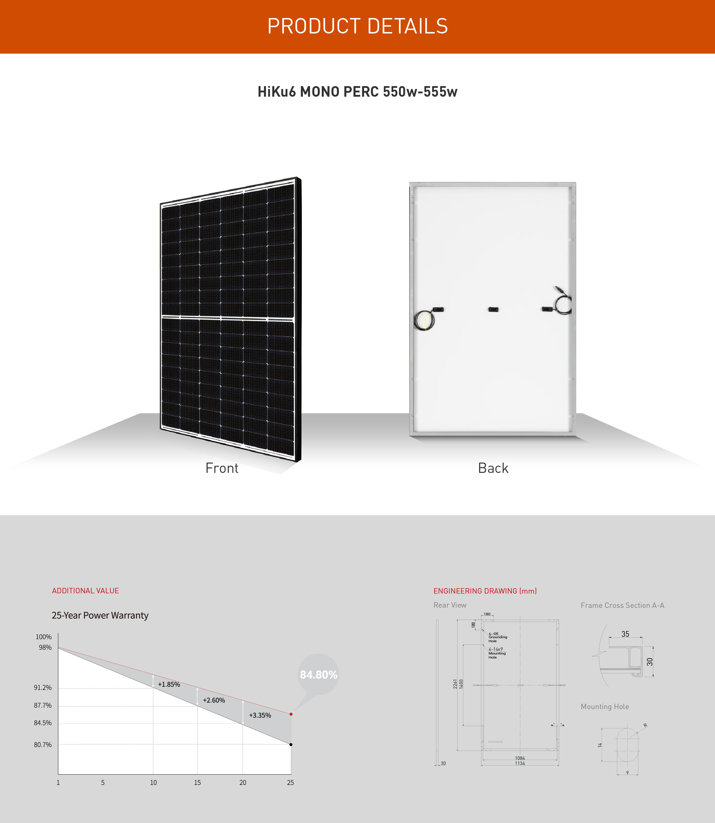 Canadian Solar Panel 555W 550W 545 Watt Mono Solar Energy Panel System ...