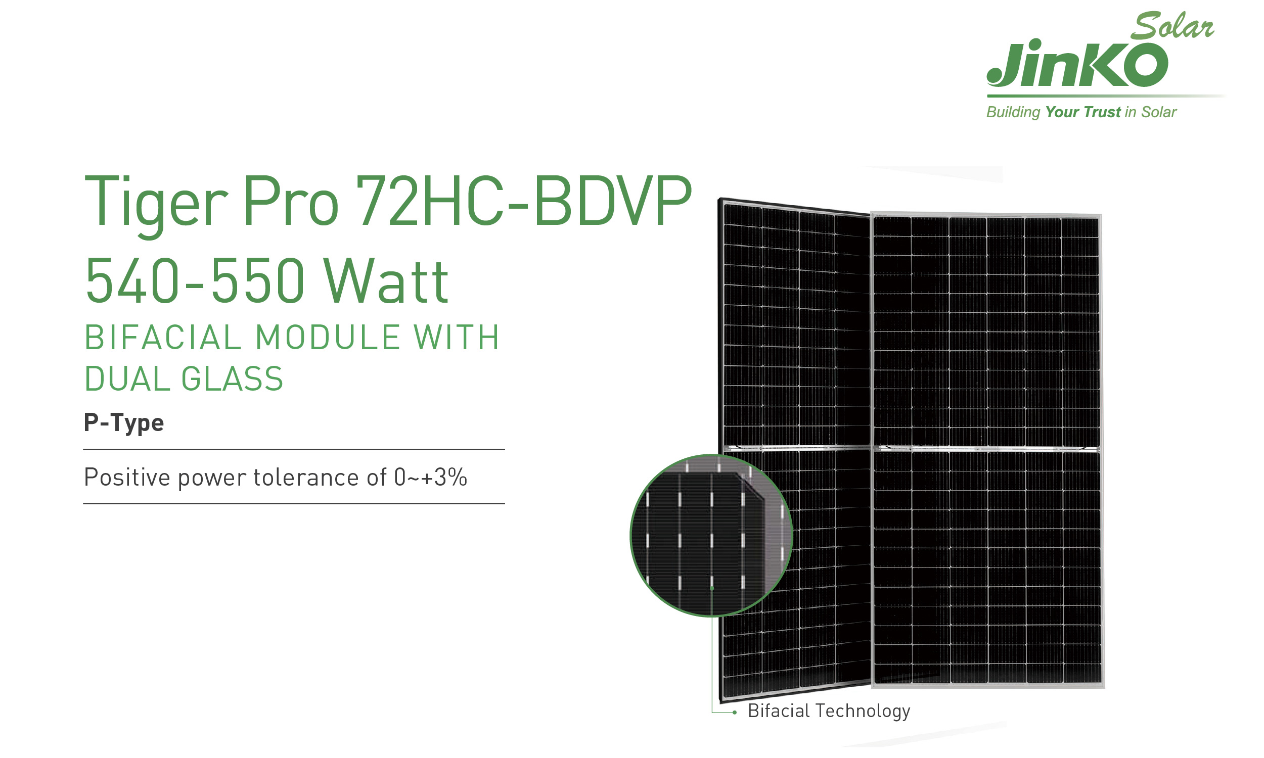 Jinko Solar Tiger Solar Panels 550W 555W 545W 540W Bifacial PV Solar Panels - Buy Jinko solar ...